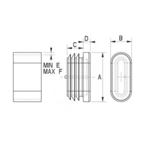 Oval ribbed Insert (Series 145) - NOSTROMO